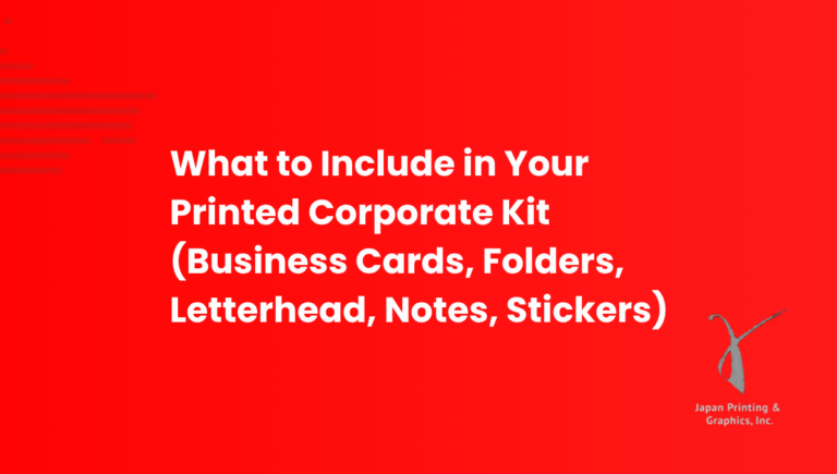 What To Include In Your Printed Corporate Kit (Business Cards, Folders ...