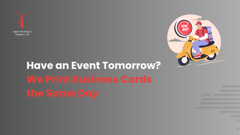 Have An Event Tomorrow? We Print Business Cards The Same Day